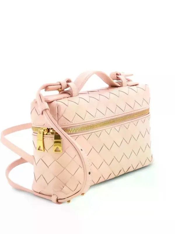 Bottega Veneta Bang Bang Vanity Case Intrecciato Leather Crossbody Bag - Pink