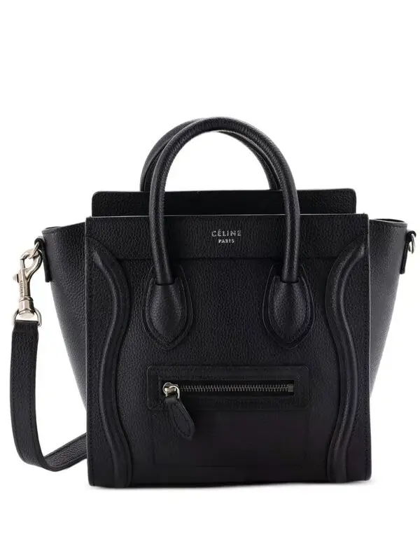 Celine Luggage Grainy Leather Nano Crossbody Bag