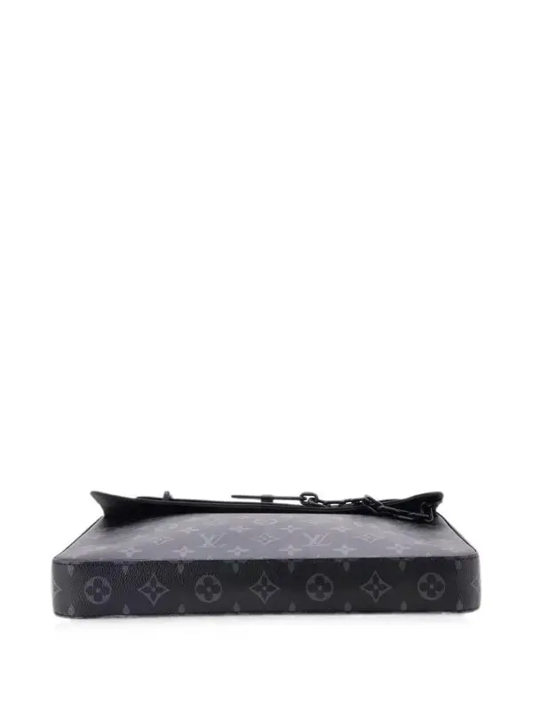 LOUIS VUITTON Pochette Steamer Monogram Eclipse Canvas Clutch Bag