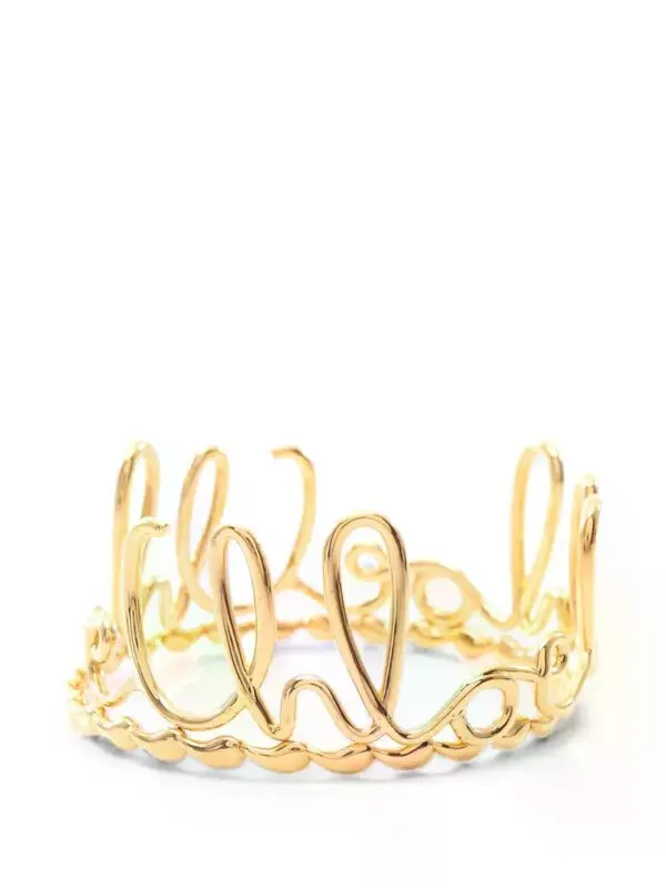 Chloé 2010s Logo-script Bangle Bracelet Set