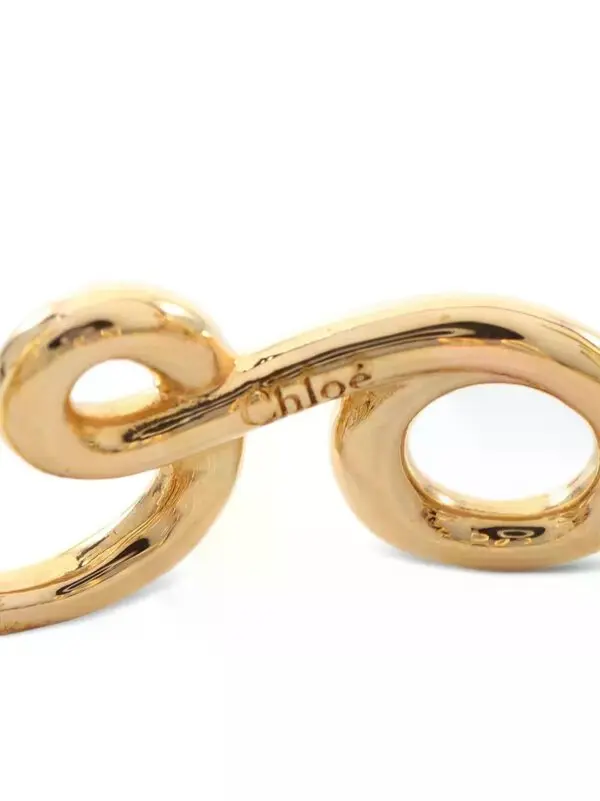 Chloé 2010s Logo-script Bangle Bracelet Set - Gold