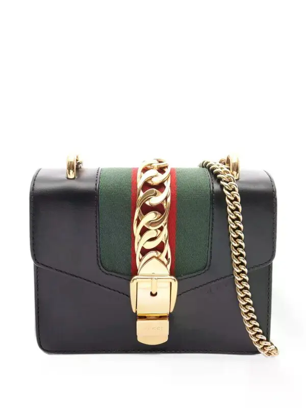 Gucci Sylvie Web Shoulder Bag - Black
