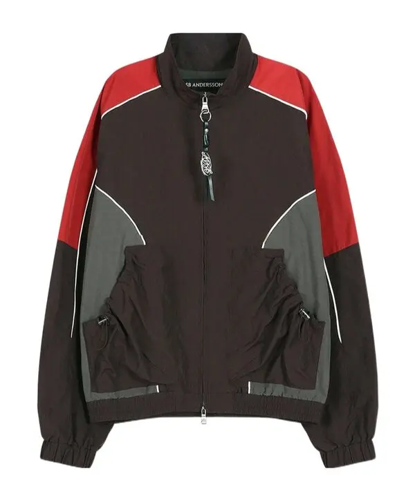 Andersson Bell Color-blocked Zip-up Jacket - Red/brown