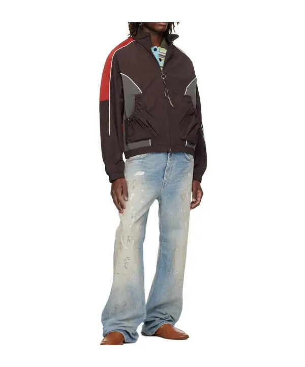 Andersson Bell Color-blocked Zip-up Jacket - Red/brown