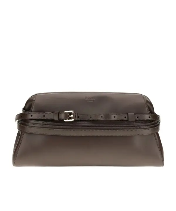 Moschino Buckle-detail Leather Clutch Bag - No
