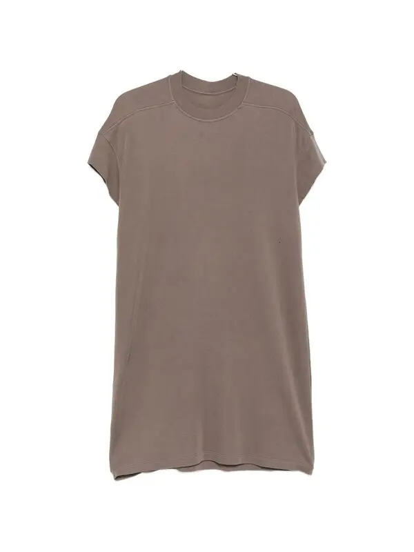 Rick Owens Double-layer Cotton T-shirt With Dropped Shoulders, Oversized Fit, Hip-length