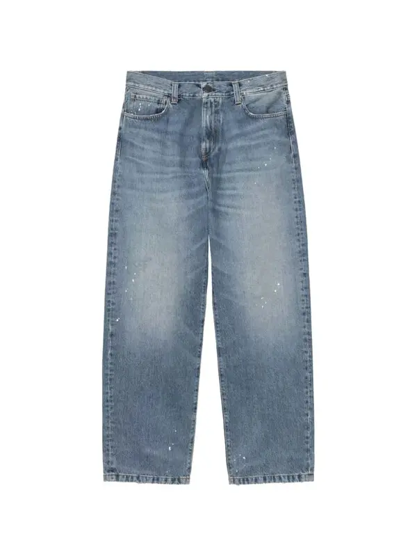 Carhartt Work In Progress Landon Smith Tapered Jeans In Heavy Stone Worn Denim - Denim Blue