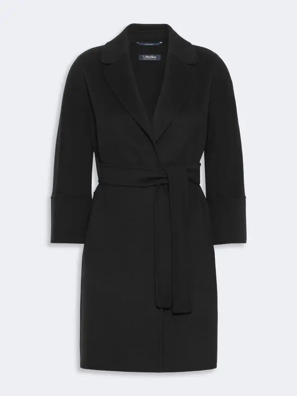 Max Mara Wide-fit Belted Wool Coat - Nero