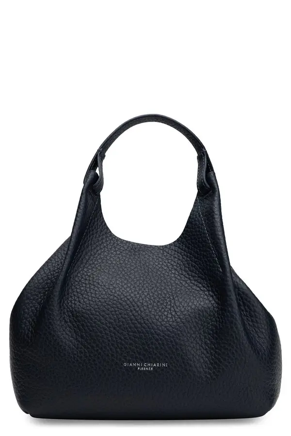 GIANNI CHIARINI Hobo Handbag In Calfskin Leather - Black