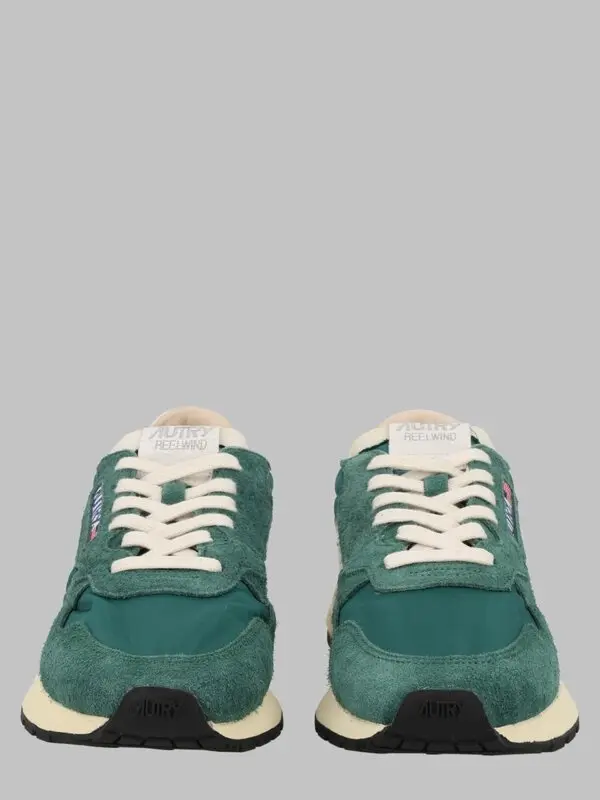 AUTRY Reelwind Low Leather & Nylon Sneakers - Green