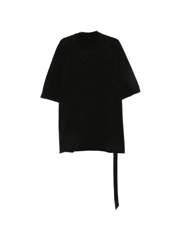 Rick Owens Oversized Crew Neck T-shirt With Three-quarter Sleeves