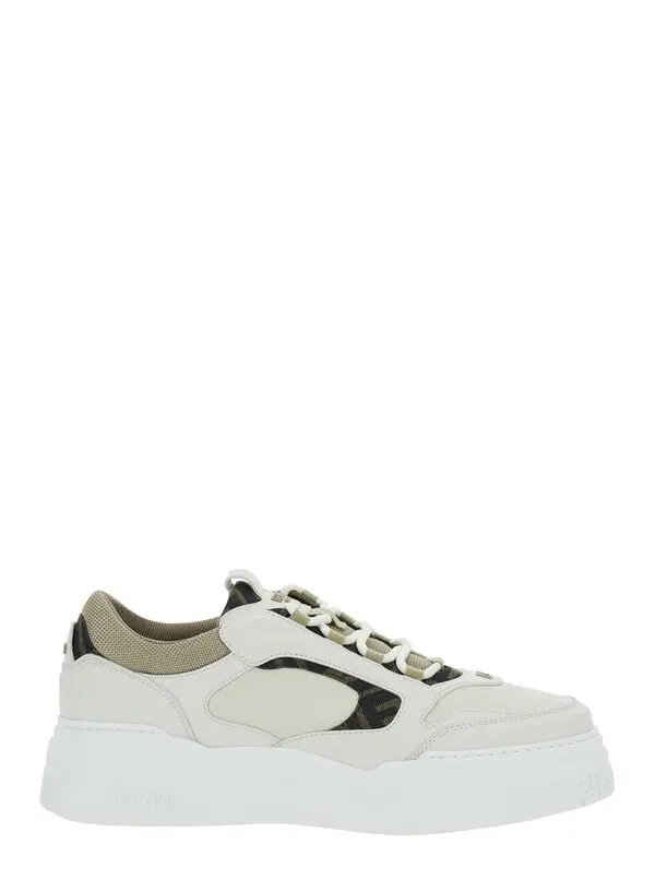 Fendi Force Leather Sneakers - White