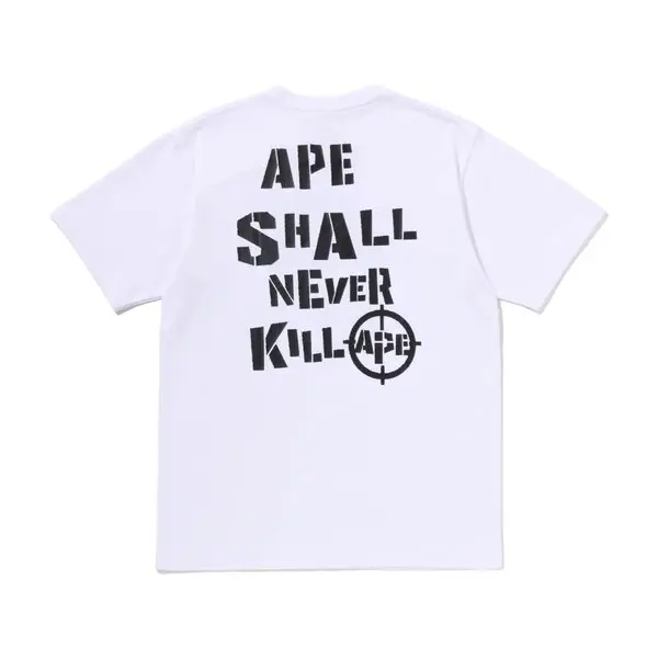 A BATHING APE Hunting Ape Head T-shirt 'white