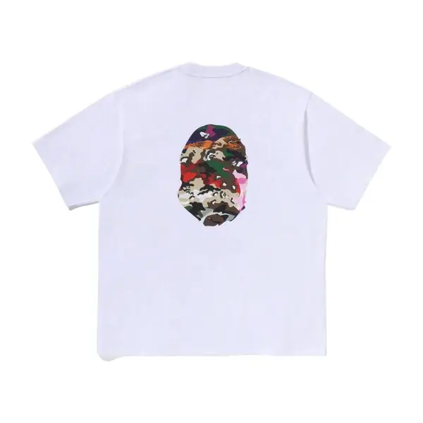 A BATHING APE Hybrid Camo Ape Head Relaxed Fit T-shirt - White
