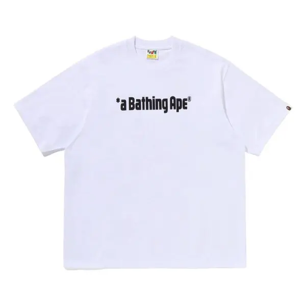 A BATHING APE Logo Relaxed Fit T-shirt - White