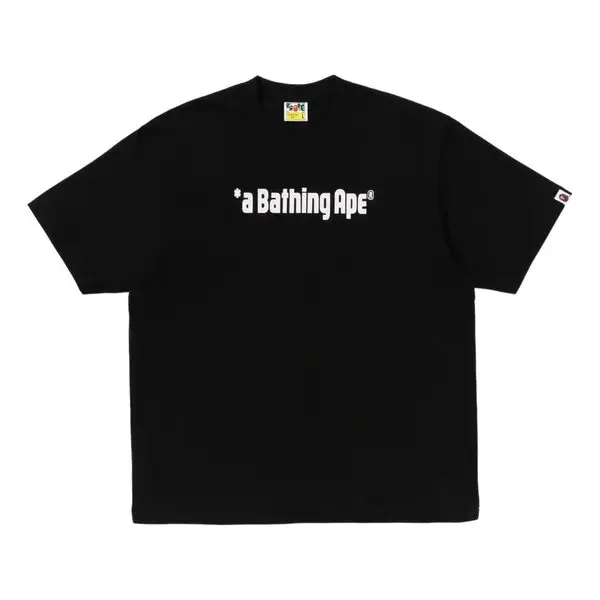 A BATHING APE Logo Relaxed Fit T-shirt - Black