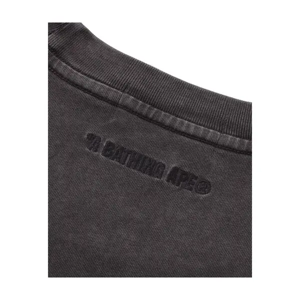 A BATHING APE Garment Dyed One Point Relaxed Fit T-shirt - Black