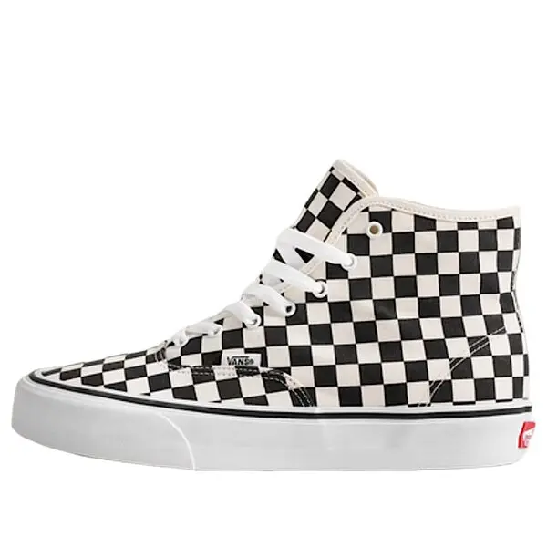 VANS Authentic Hi 2.0 Checkerboard Lace Up High Top Sneakers - Black/white