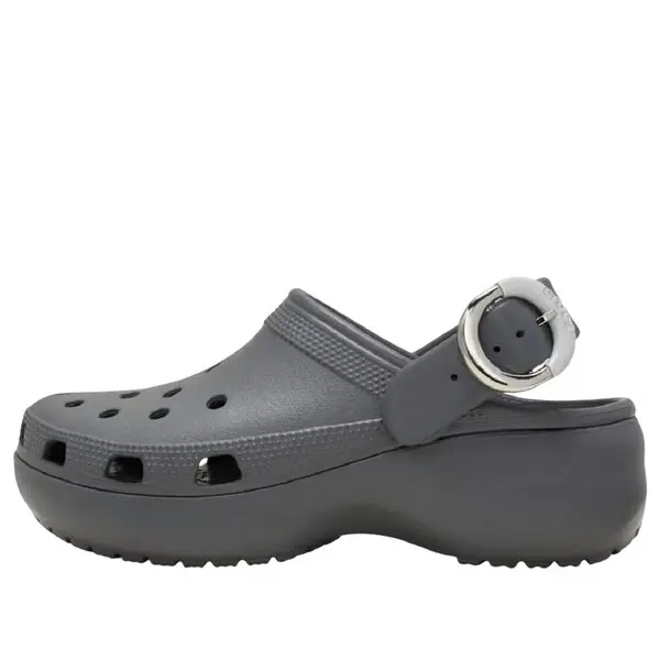 CROCS Classic Platform Dipped Buckle Clog - Carbon