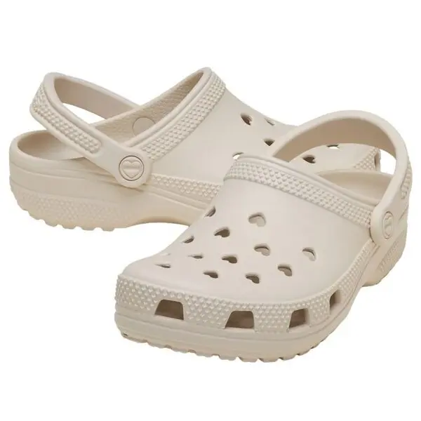 CROCS Classic Hearts Cut Out Clog - Frappe