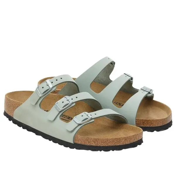 BIRKENSTOCK Florida Triple Strap Sandals - Pure Sage