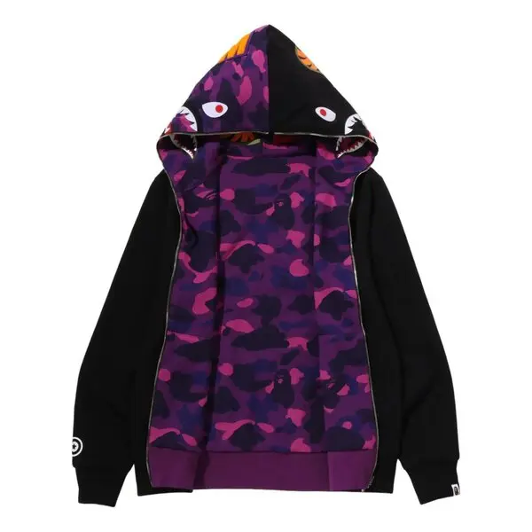 A BATHING APE Color Camo Reversible Shark Full Zip Hoodie