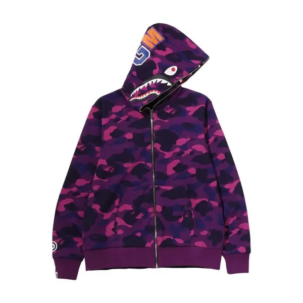 A BATHING APE Color Camo Reversible Shark Full Zip Hoodie