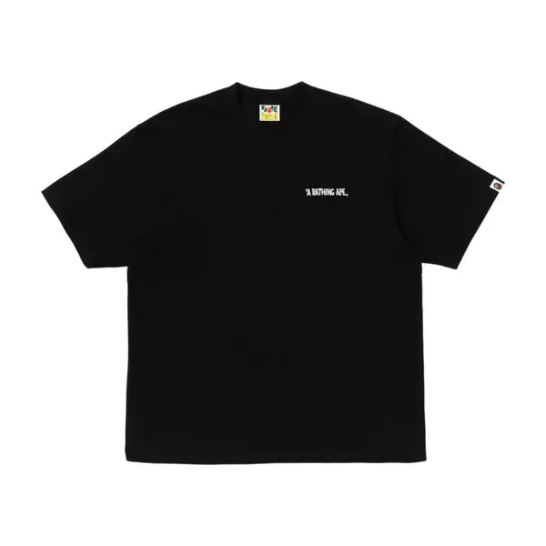 A BATHING APE Shark Seijin Logo T-shirt 'black - White