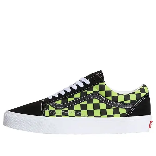 VANS Old Skool Checkerboard Sneakers - Green/black