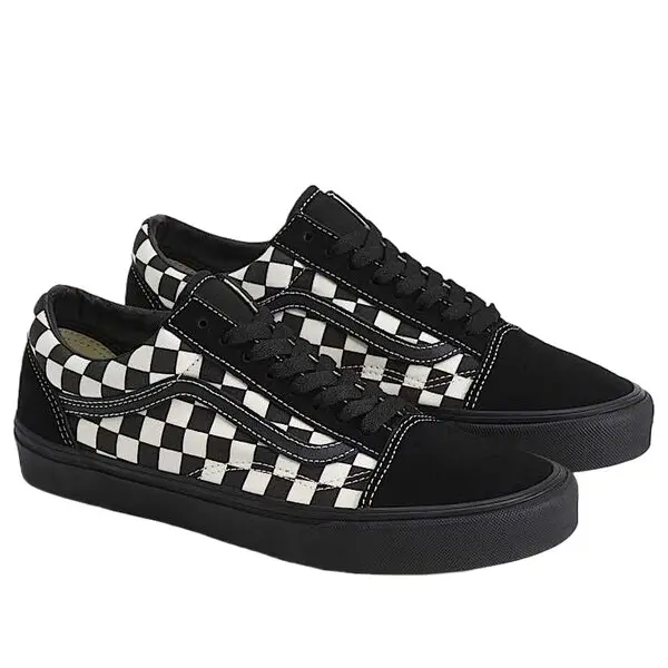 VANS Old Skool Black Checkboard Sneakers - Black/white