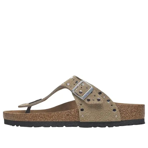 BIRKENSTOCK Gizeh Studded Sandals - Taupe