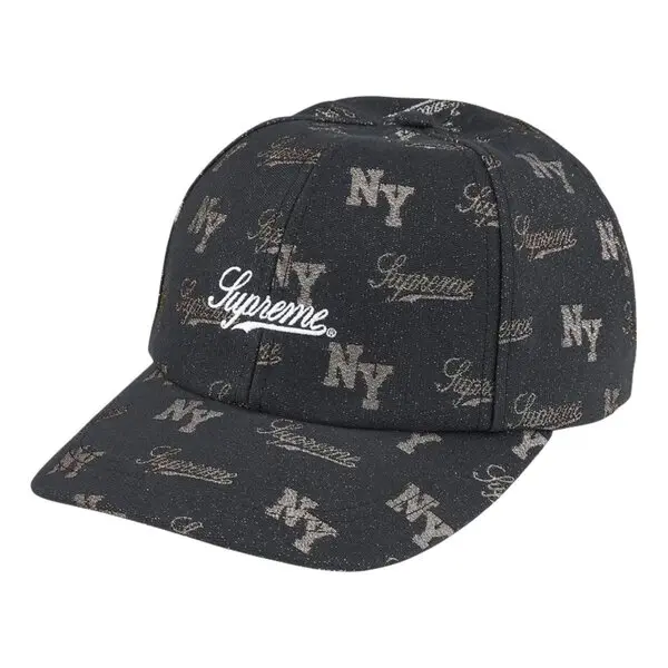 Supreme Monogram 6-panel Cap - Black