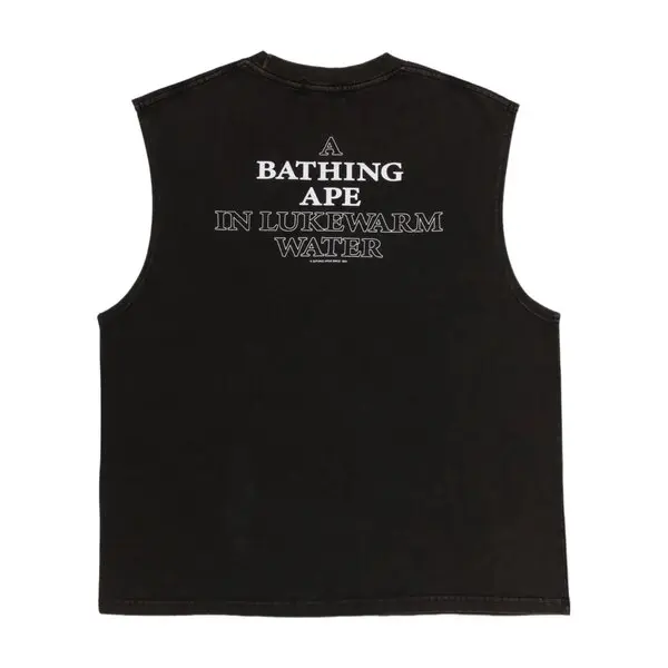 A BATHING APE Heavy Wash Ape Head Cropped Fit Tank Top