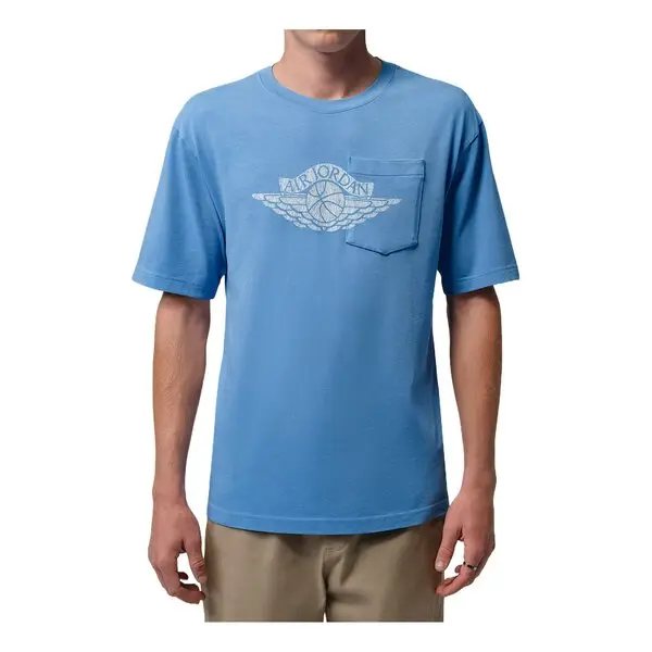 JORDAN Flight Essentials Pocket T-shirt 'blue Beyond Sail