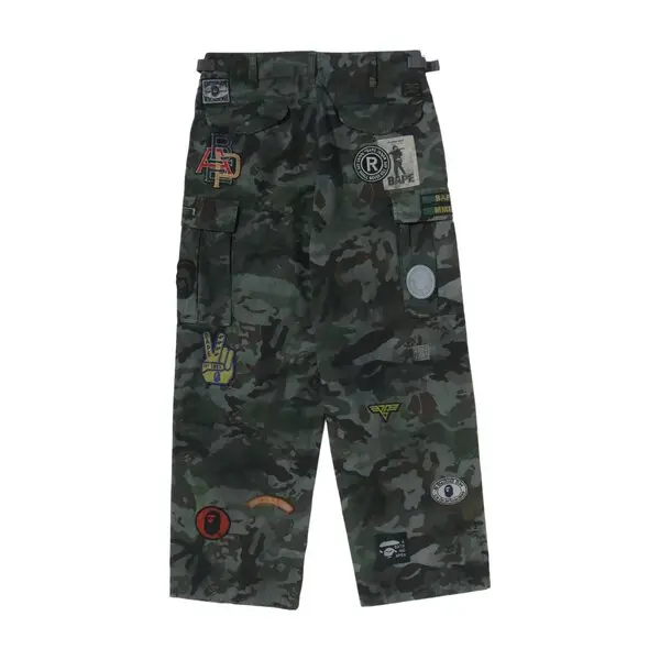 A BATHING APE Hybrid Camo Multi Badge Cargo Pants