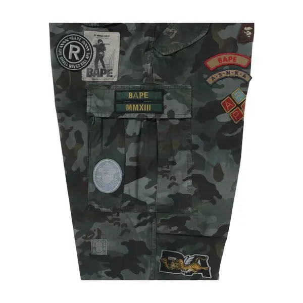 A BATHING APE Hybrid Camo Multi Badge Cargo Pants