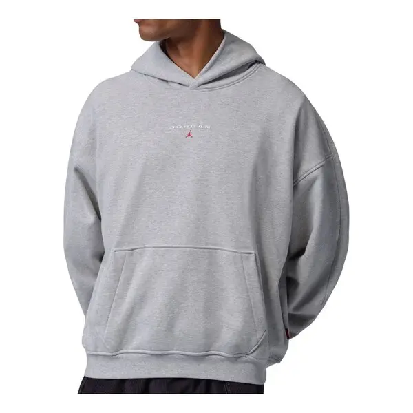 JORDAN Flight Fleece Oversized Hoodie - Grey Heather