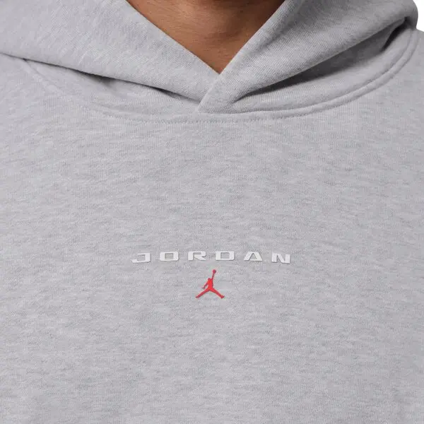 JORDAN Flight Fleece Oversized Hoodie - Grey Heather