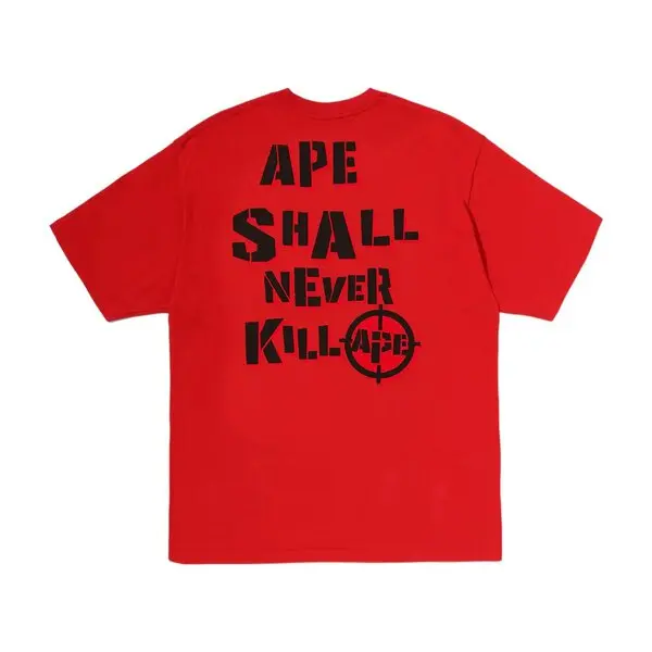 A BATHING APE Hunting Ape Head T-shirt - Red