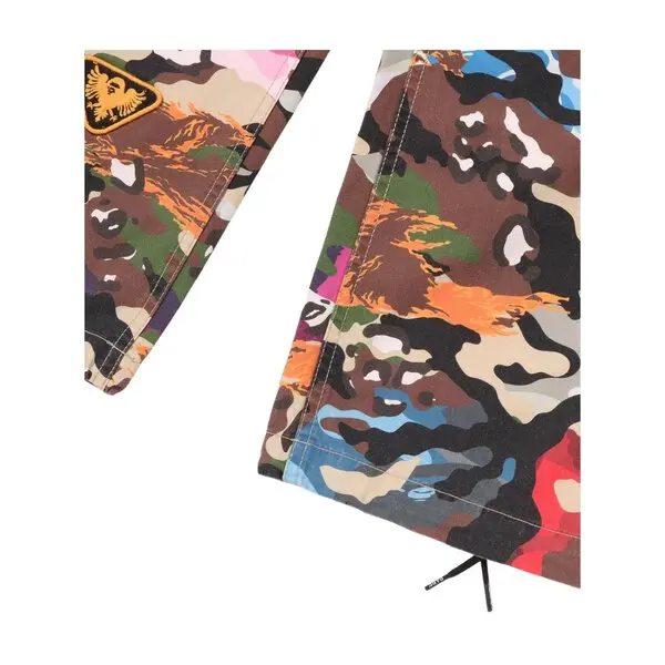 A BATHING APE Hybrid Camo Multi Badge Cargo Pants 'multicolor