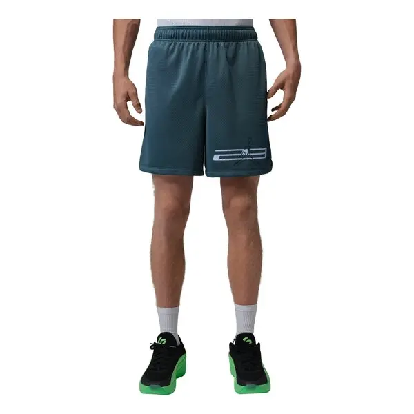 JORDAN Dri-fit Mesh Graphic Shorts - Ash Green