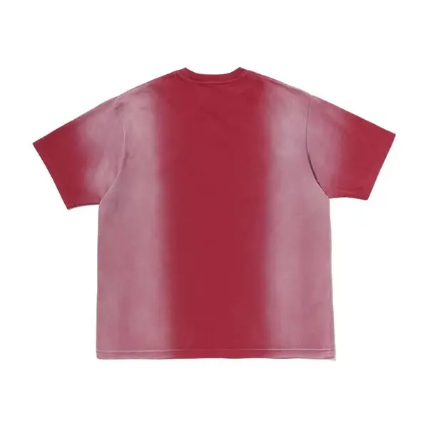 A BATHING APE Bleeched Multi Ape Head Logo Relaxed Fit T-shirt - Red