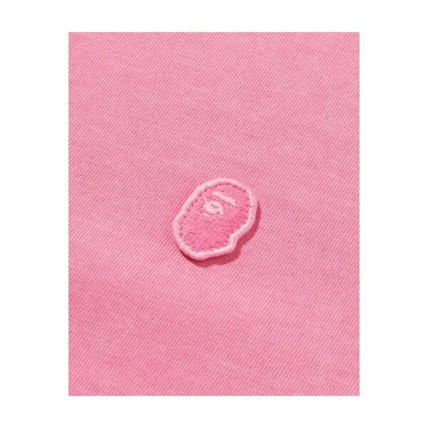 A BATHING APE Garment Dyed One Point Relaxed Fit T-shirt - Pink
