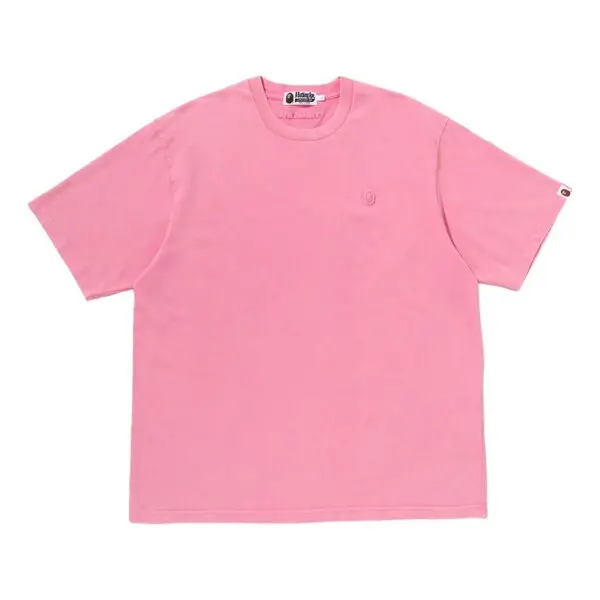 A BATHING APE Garment Dyed One Point Relaxed Fit T-shirt - Pink