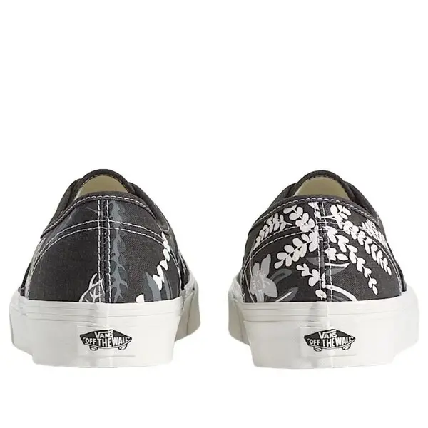 VANS Authentic Floral Print Lace-up Sneakers - Black/white