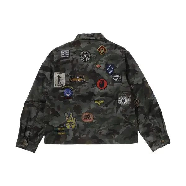 A BATHING APE Hybrid Camouflage Patch Jacket