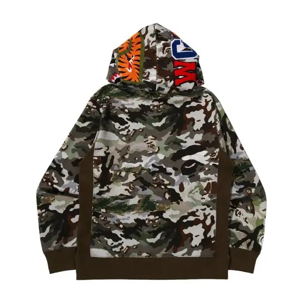 A BATHING APE Hybrid Camo Shark Pullover Hoodie