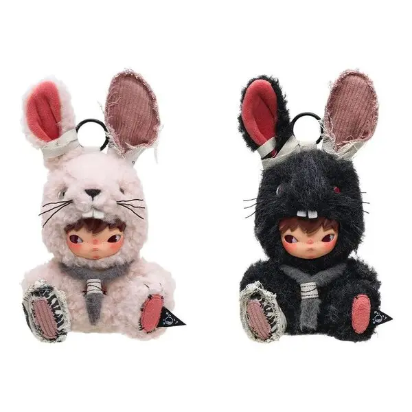 POP MART Hirono Little Hare Plush Doll Pendant Set - Multi-color