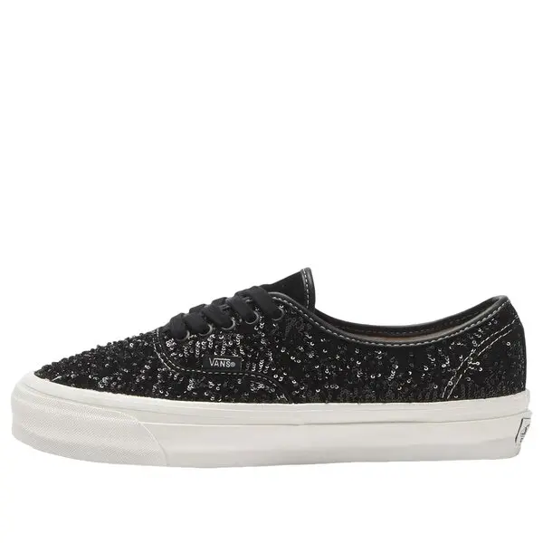 VANS Premium Authentic Sequined Lace-up Sneakers - Black/white