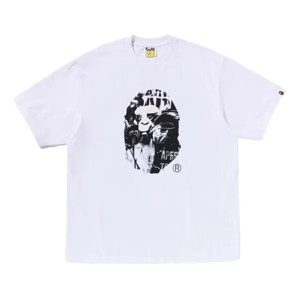 A BATHING APE Photo Print Ape Head Relaxed Fit T-shirt